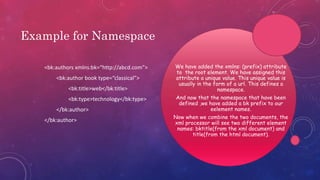 Xml namespace | PPTX | Web Design and HTML | Internet
