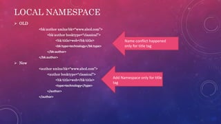 Xml namespace | PPTX | Web Design and HTML | Internet