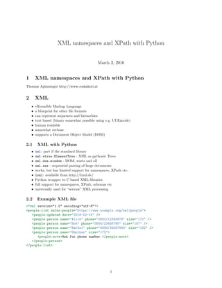 XML namespaces and XPath with Python | PDF