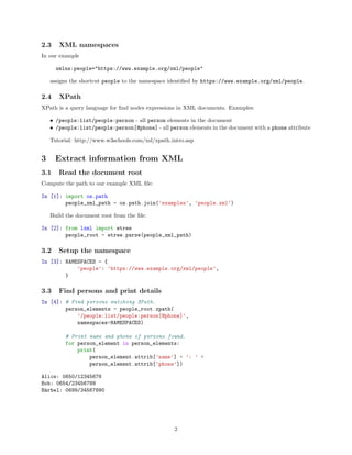 XML namespaces and XPath with Python | PDF