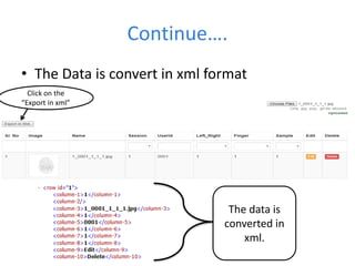 CRUD Operation of images through XML | PPTX | Databases | Computer Software and Applications