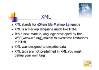 Xml overview | PPT
