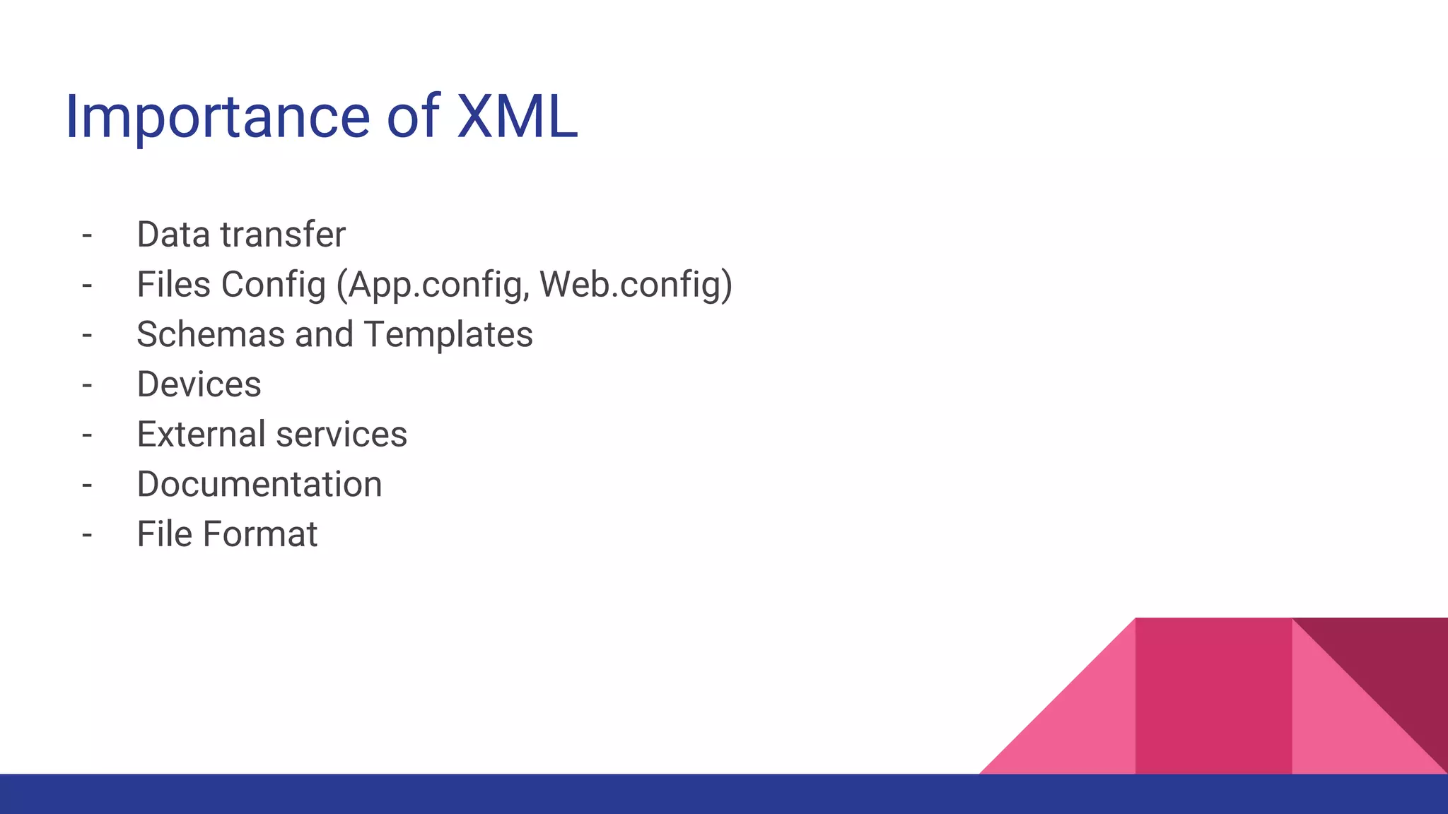 Xml presentation | PPTX