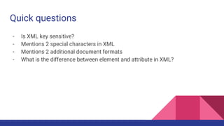 Xml presentation | PPTX