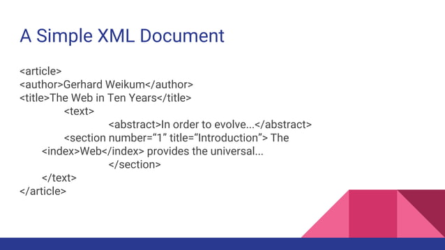 Xml presentation | PPTX