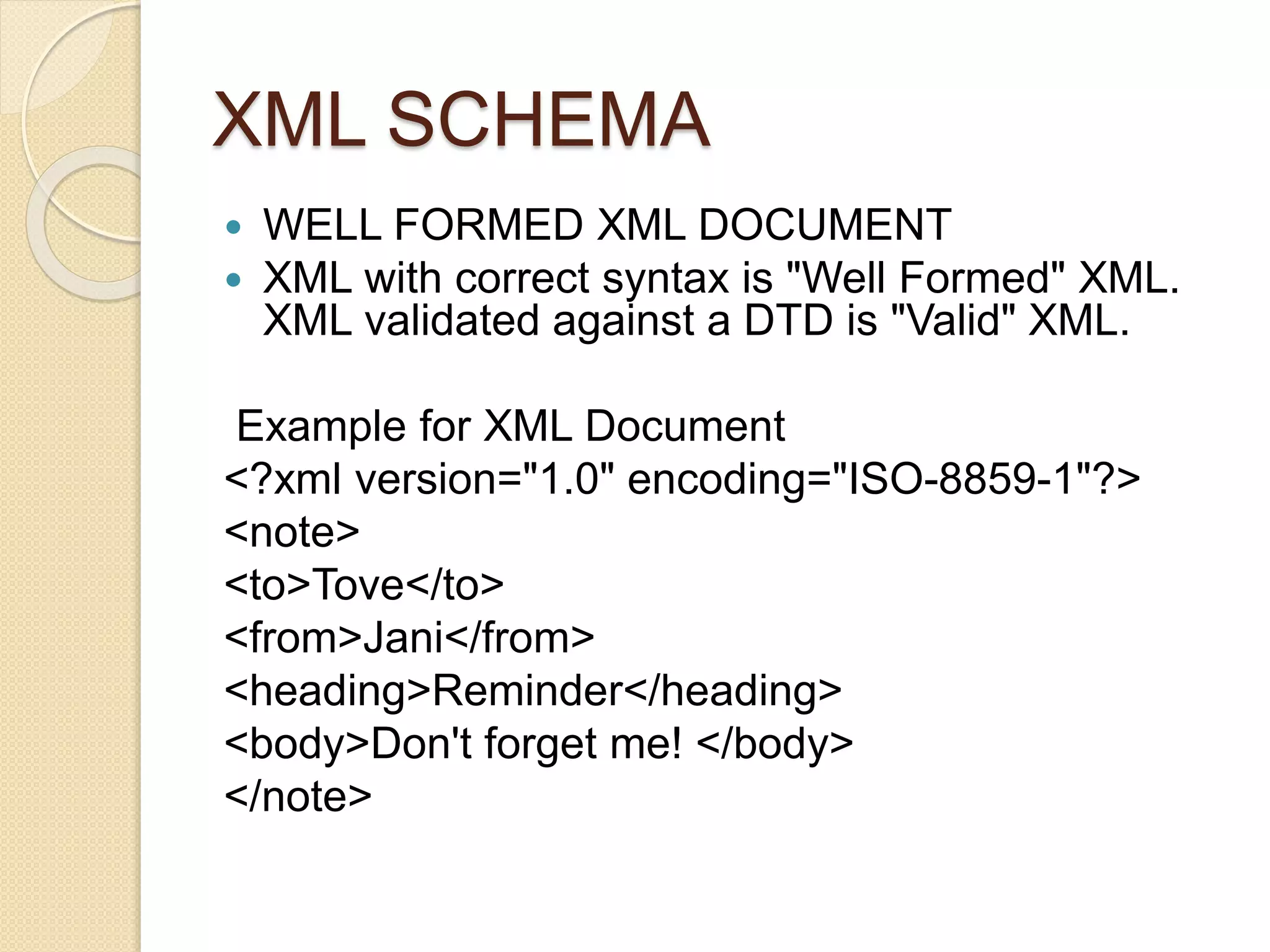 Xml schema | PPTX