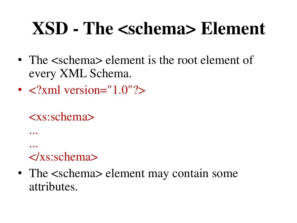 Xml Schema 