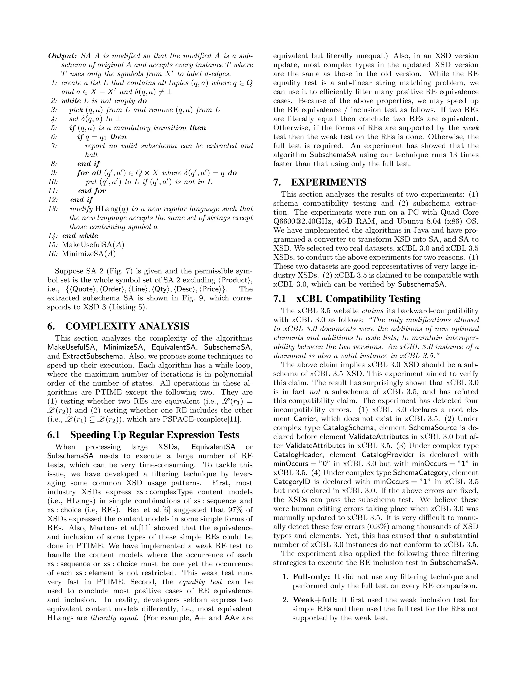 Xml Schema Computations Schema Compatibility Testing And Subschema Extraction Pdf