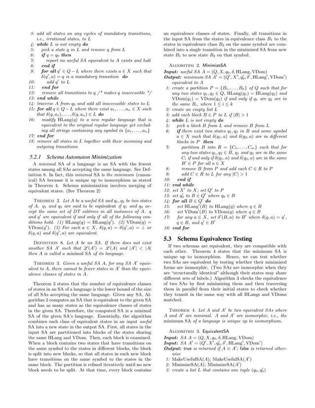 Xml Schema Computations Schema Compatibility Testing And Subschema Extraction Pdf