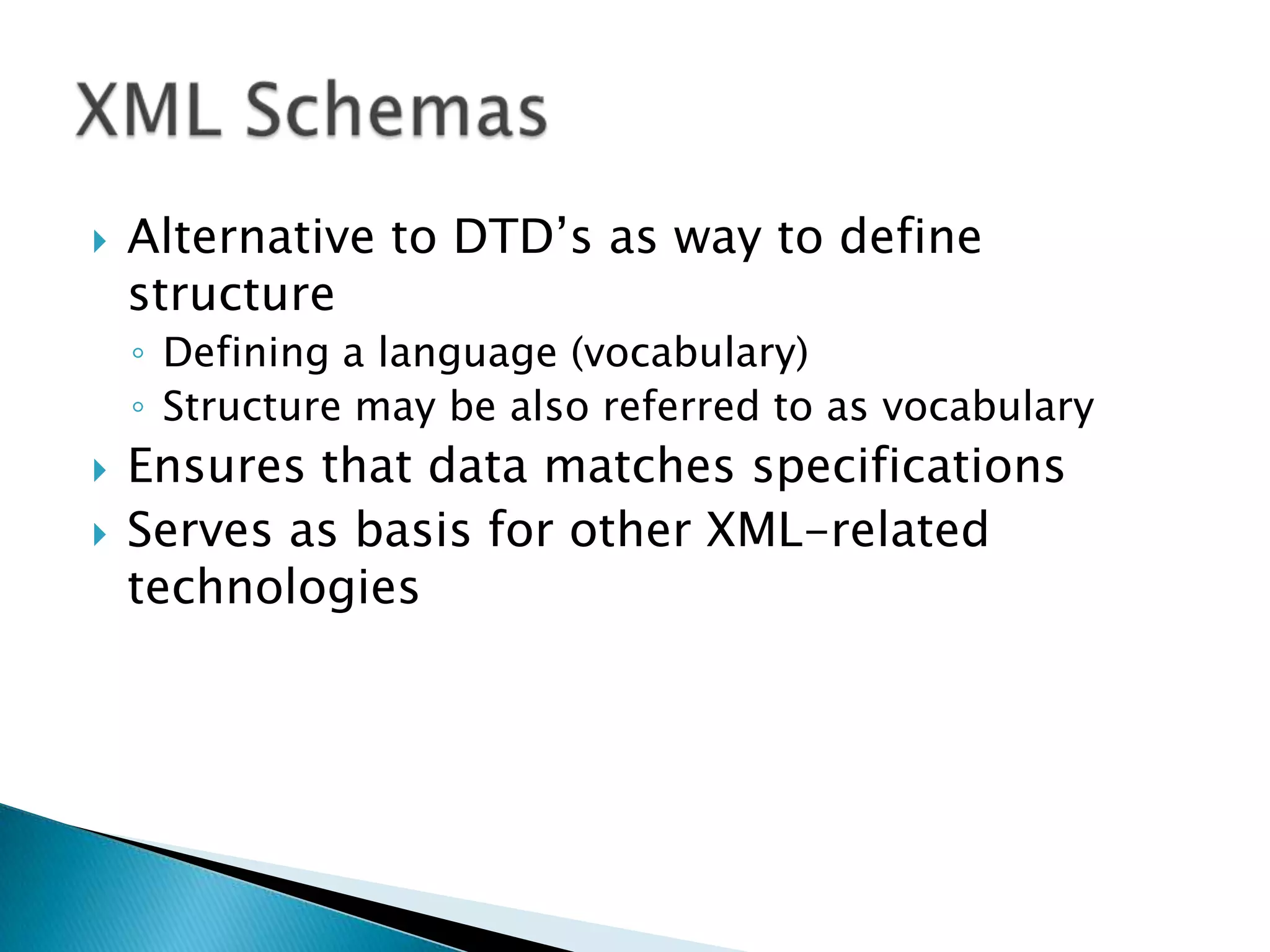 XML schemas | PPT