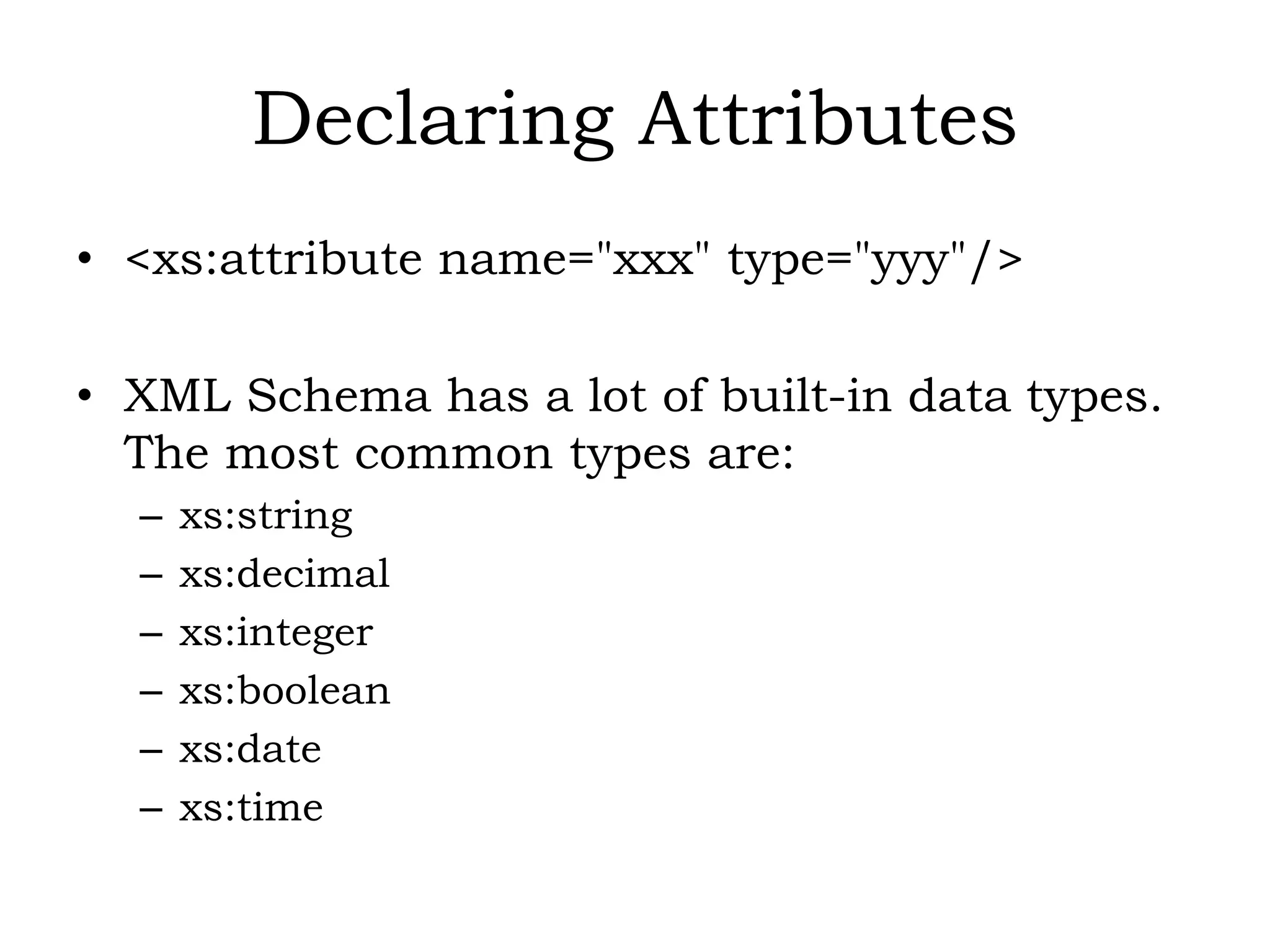 XML SCHEMAS | PPT