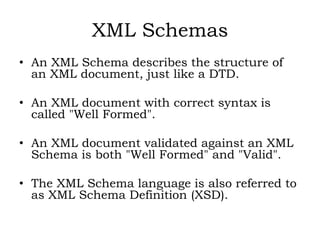 XML SCHEMAS | PPTX
