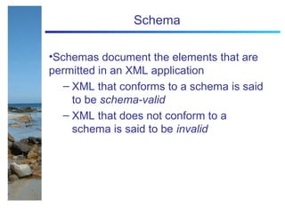 Standards / XML / Validation / Transformation / ESRI | PPT