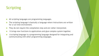 Xml & scripting | PPT