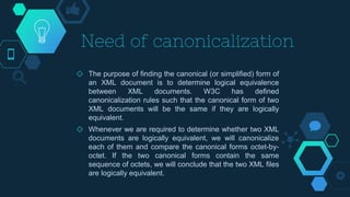 Xml security overview and canonicalization | PPTX