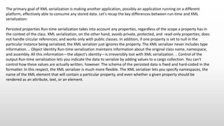 Xml serialization | PPTX