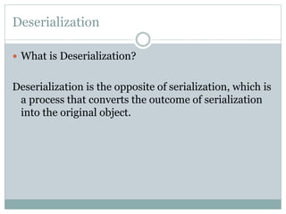 C# Xml serialization | PPTX