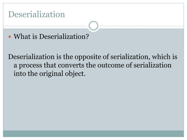 C Xml Serialization Ppt