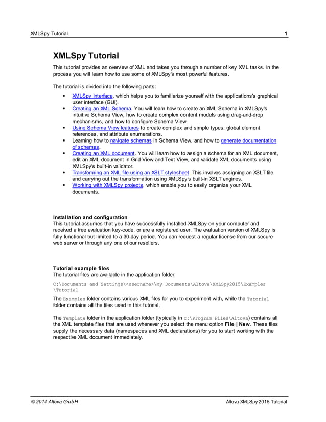 Xml spy tutorial | PDF | Desktop Publishing | Computer Software and Applications