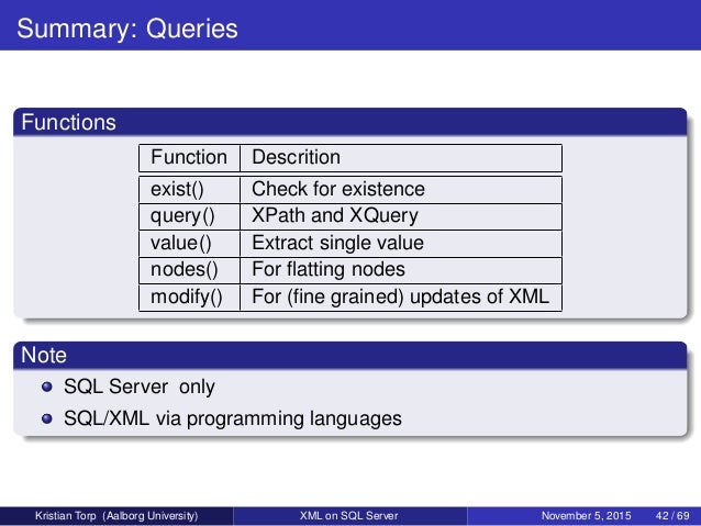 Xml On Sql Server