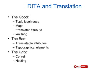 DITA and Translation Best Praticices | PPT