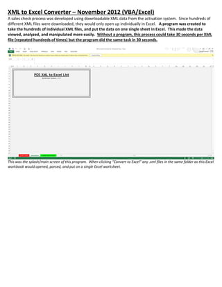 XML to Excel Converter | PDF