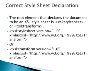 Xml transformation language | PPTX