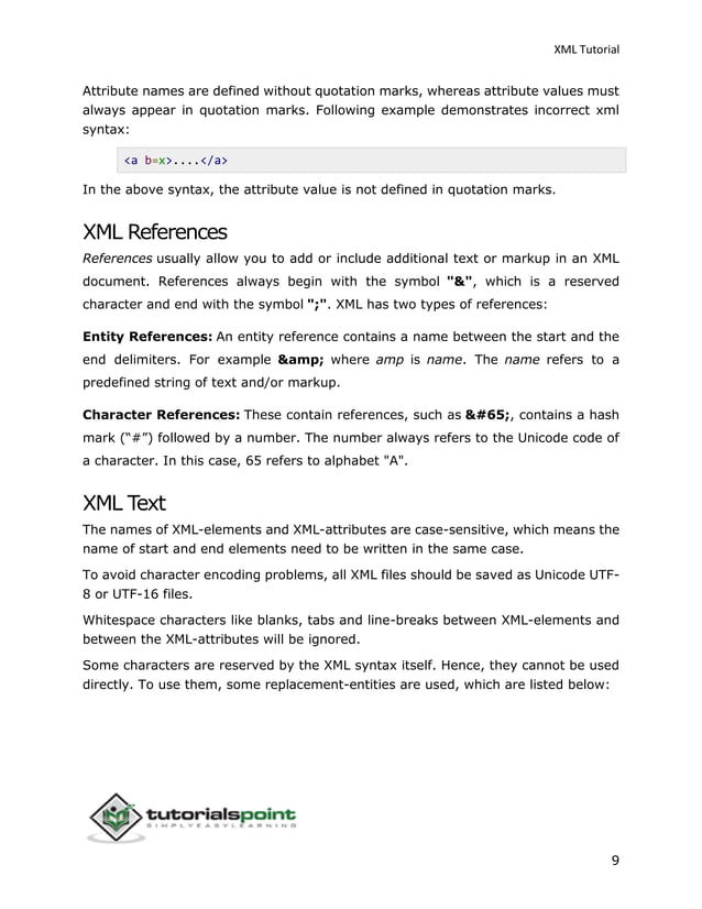 Xml tutorial | PDF
