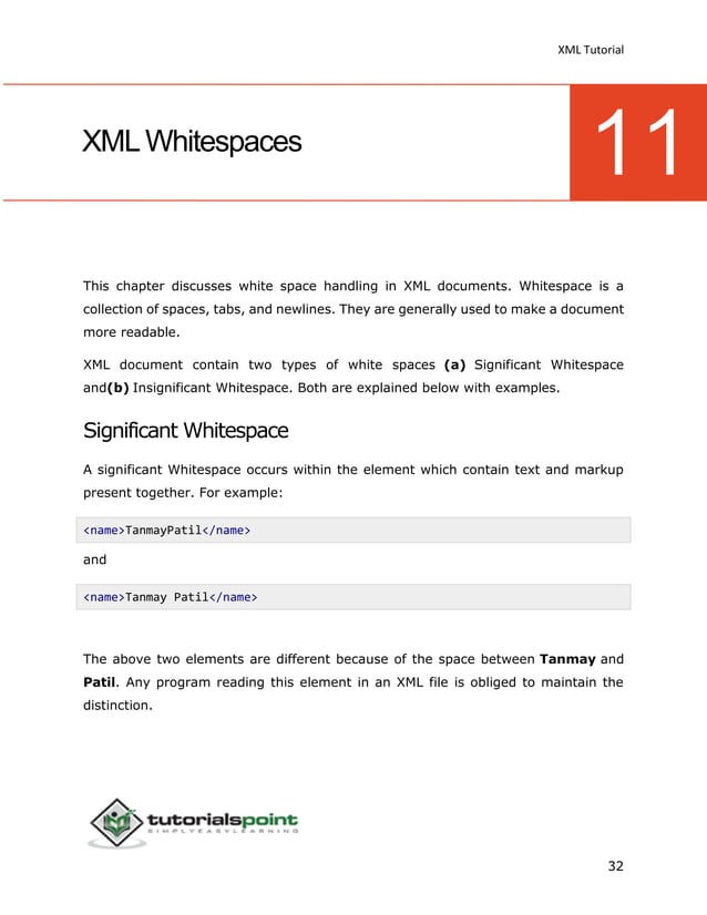 Xml tutorial | PDF