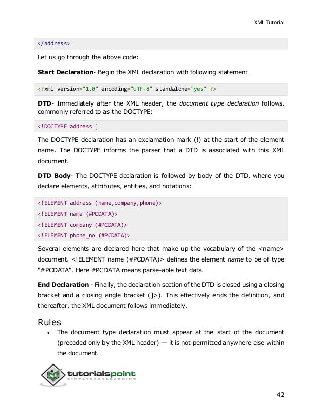 Xml tutorial