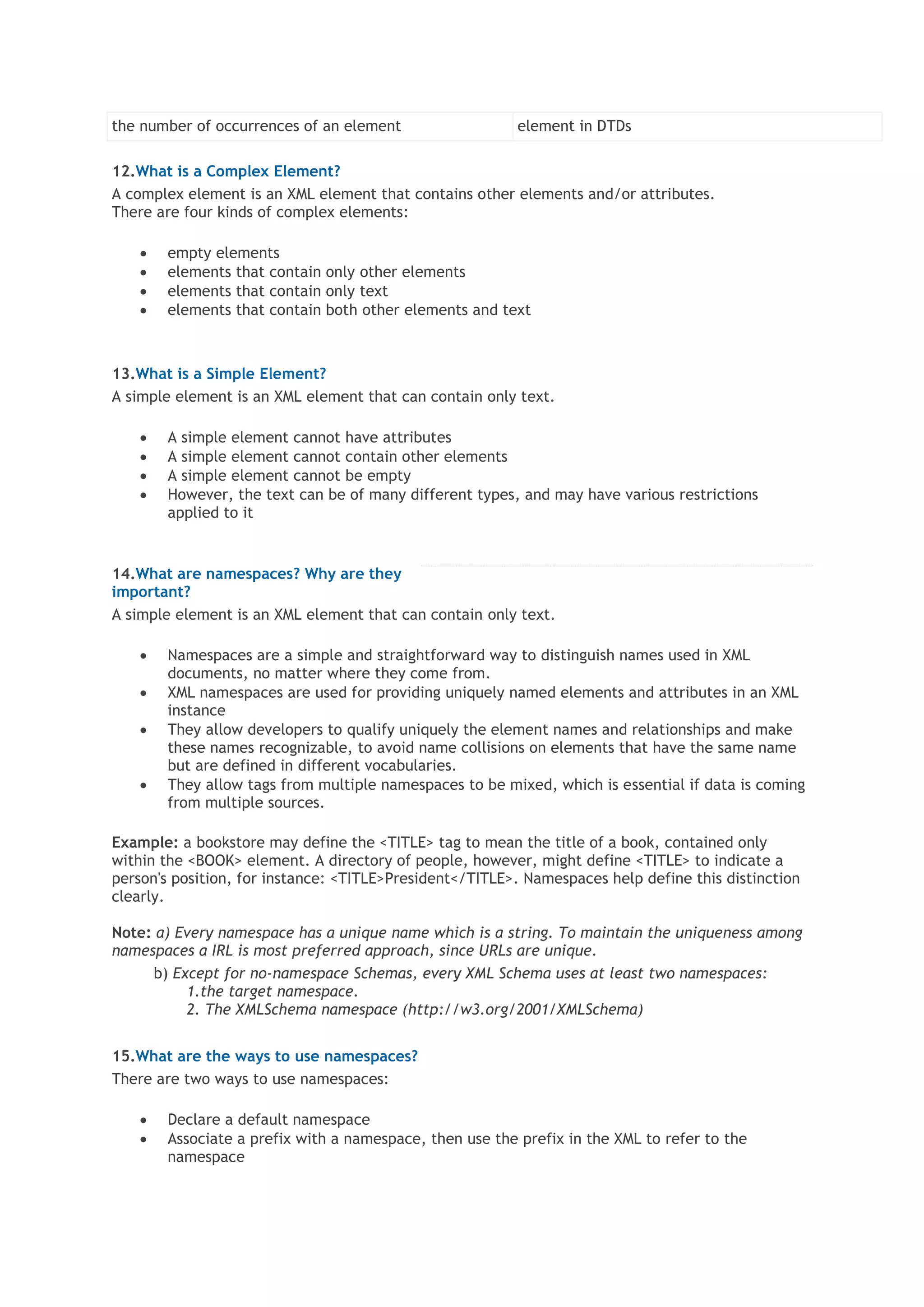 Xml viva questions | DOCX | Web Design and HTML | Internet