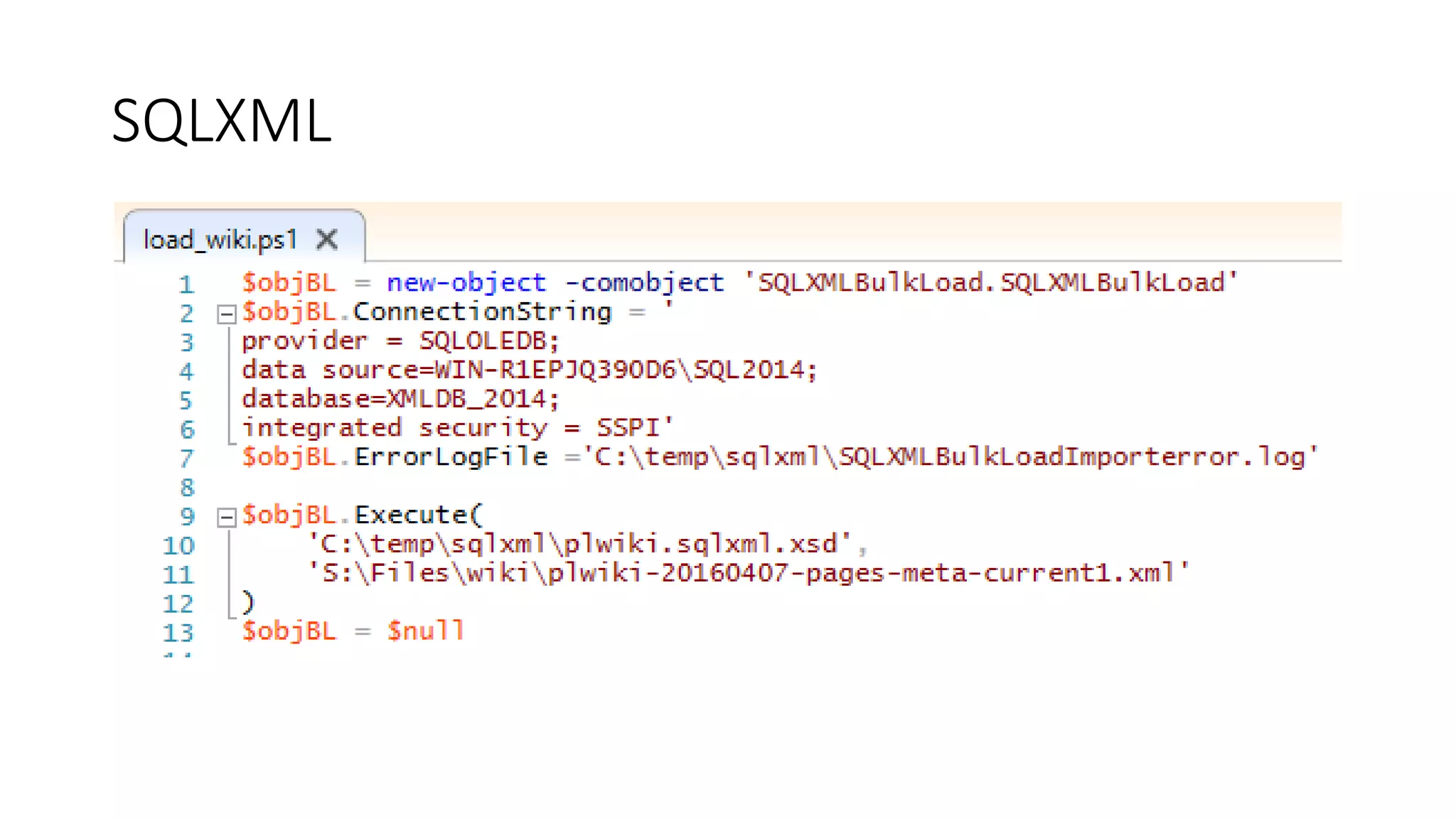 XML w SQL Server w praktyce | PPT