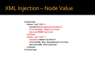 XML & XPath Injections | PPT