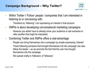 XMPie Twitter Campaign | PPT