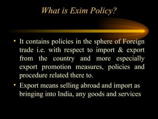 export import Policy | PPT