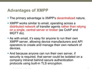 XMPP-IoT Protocol designed mainly to send mesages | PPTX