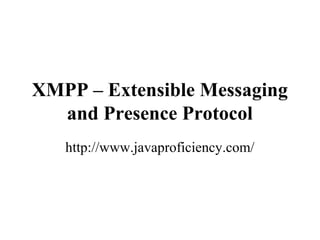 Xmpp presentation | PPT