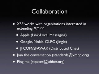 XMPP Standards Update | PDF