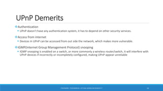 XMPP, HTTP and UPnP | PPT