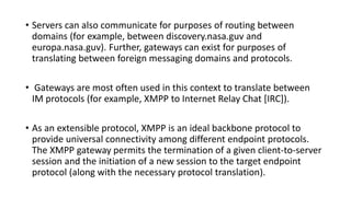 Extensible Messaging and Presence Protocol (XMPP) with GCM | PPTX