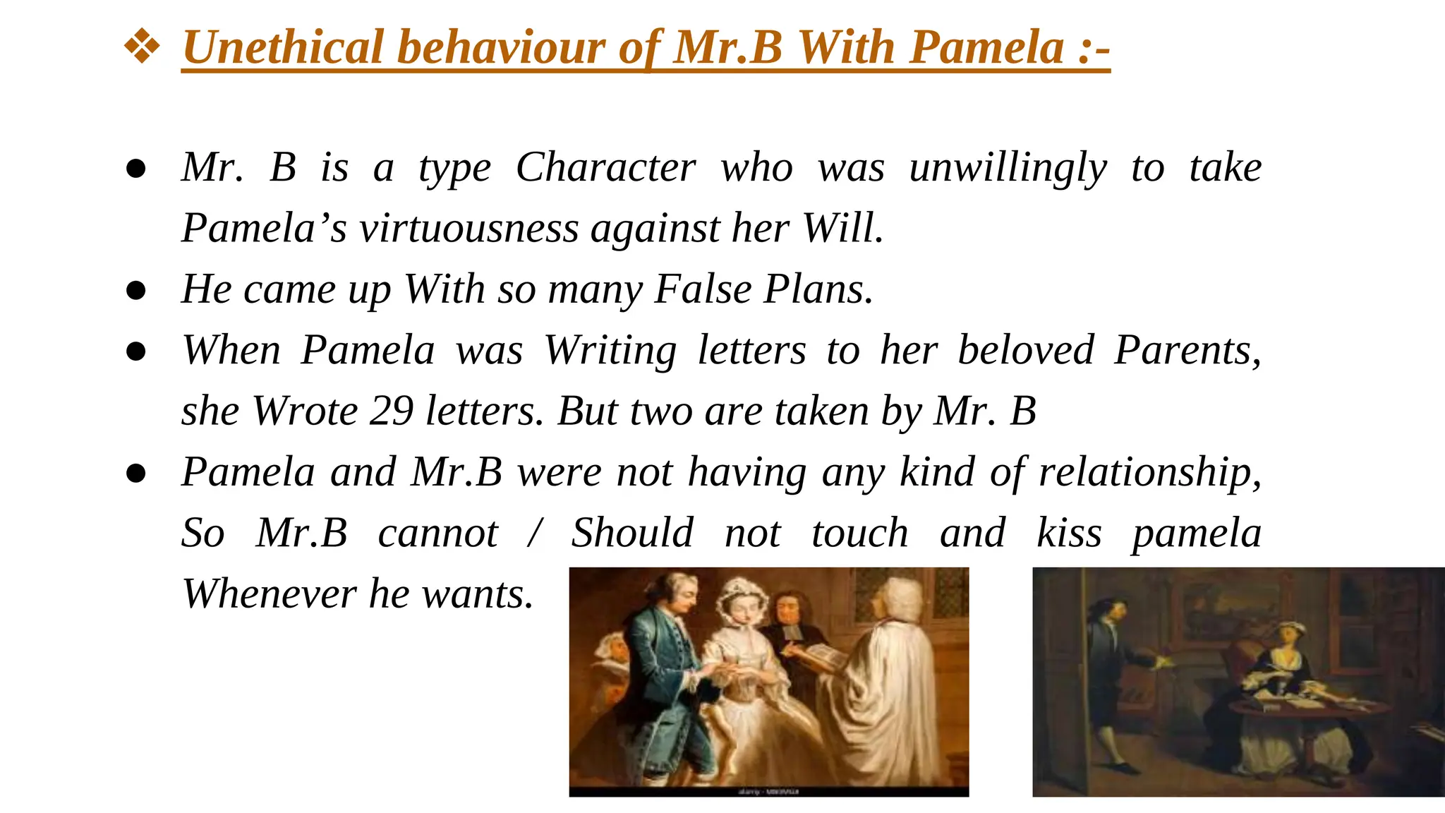Character Sketch of Mr.B in Samuel Richardson's Novel - 'Pamela' | PPTX