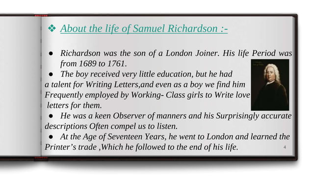 Character Sketch of Mr.B in Samuel Richardson's Novel - 'Pamela' | PPT