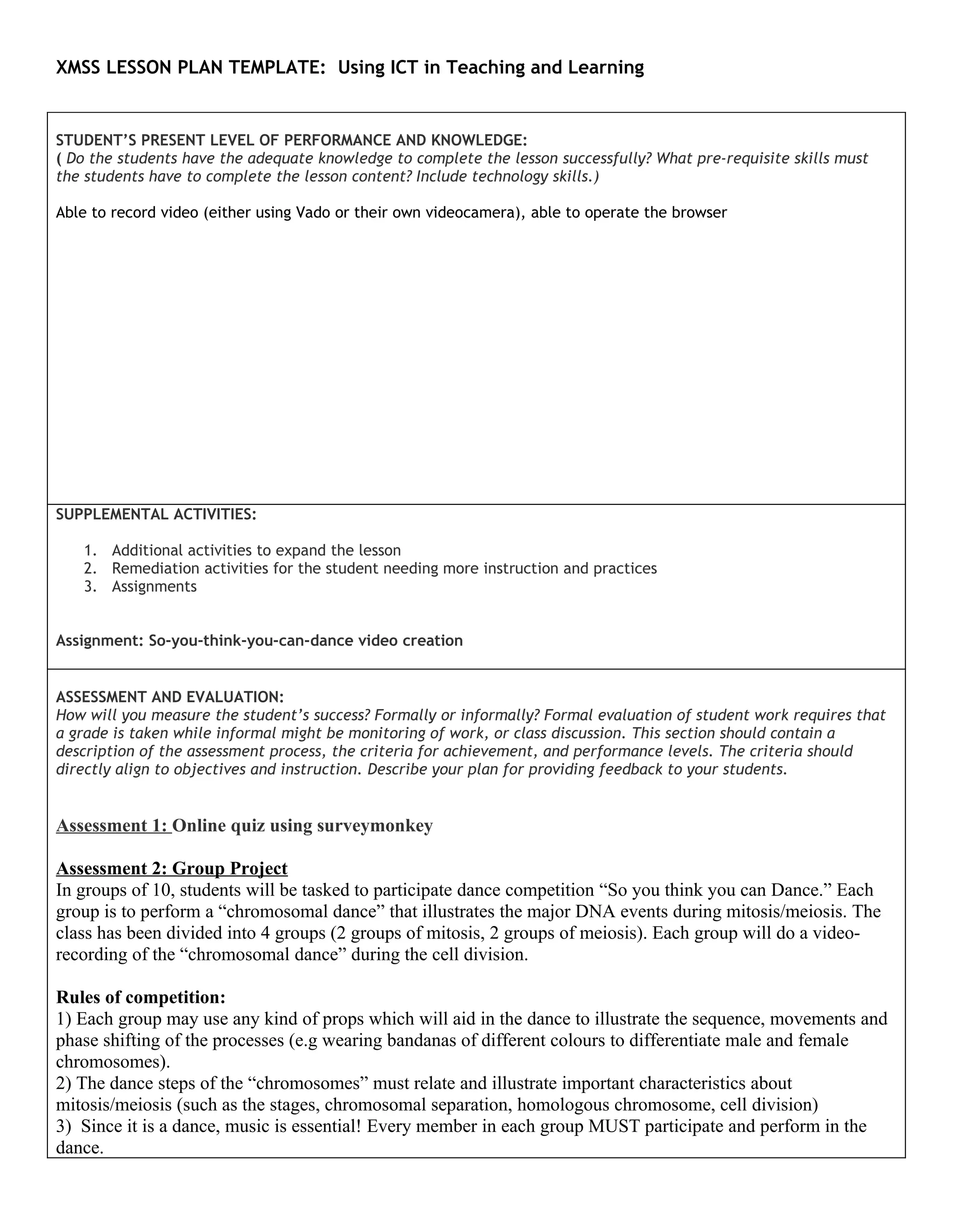 Xmss ict lesson plan jane toh | DOC