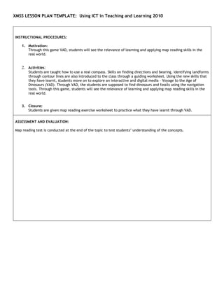 Xmss ict lesson template | PDF