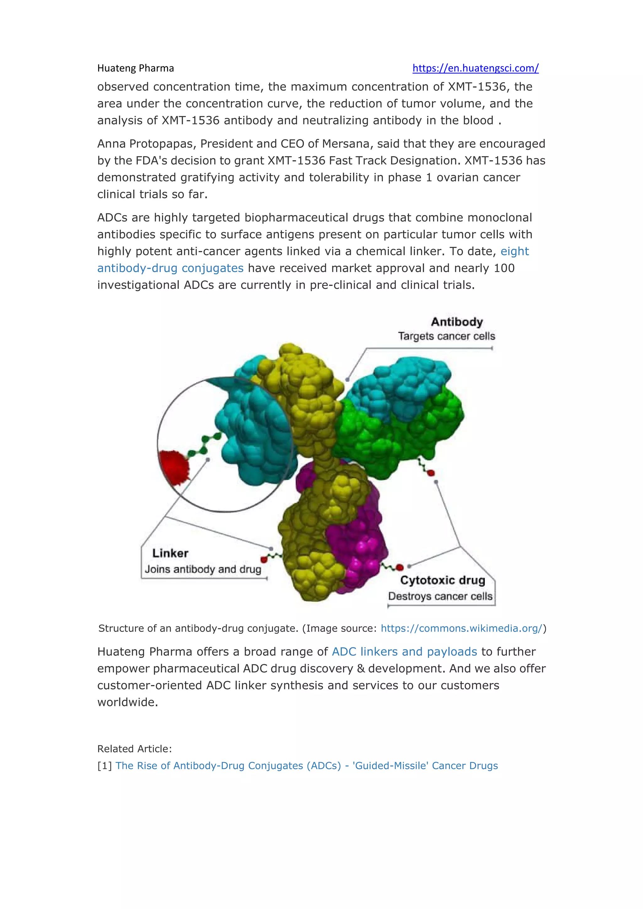Xmt 1536 gains fda fast track designation for ovarian cancer subset | PDF