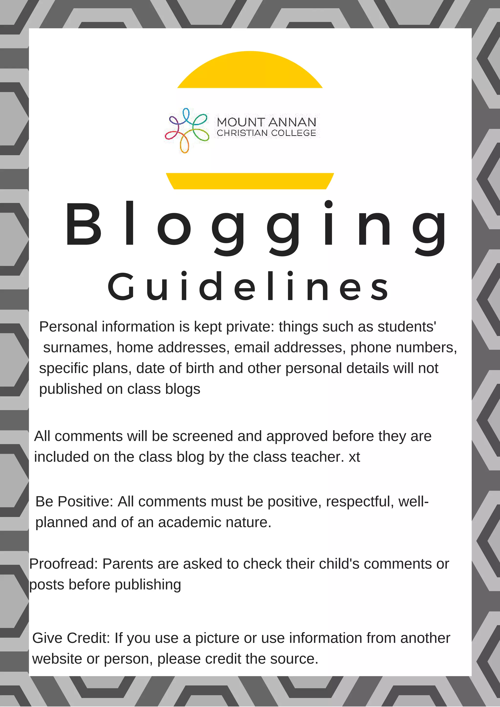 Blogging guidelines | PDF