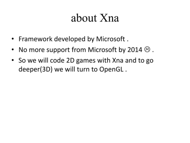 introduction to Xna | PPT