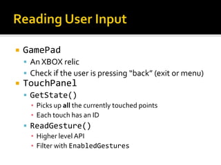 Xna for wp7 | PPTX