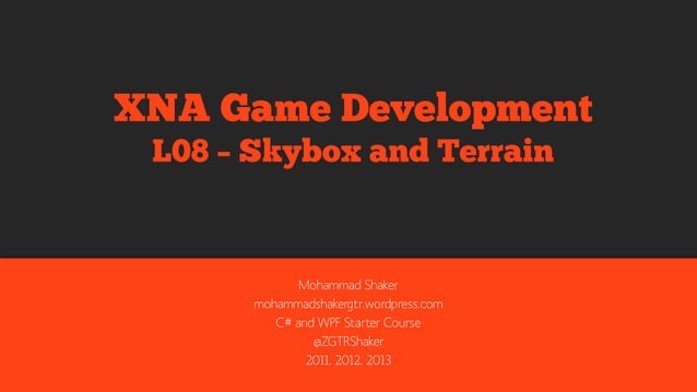 XNA L07–Skybox and Terrain | PDF
