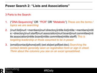 Power Search #2 Lists and Associations | PPT